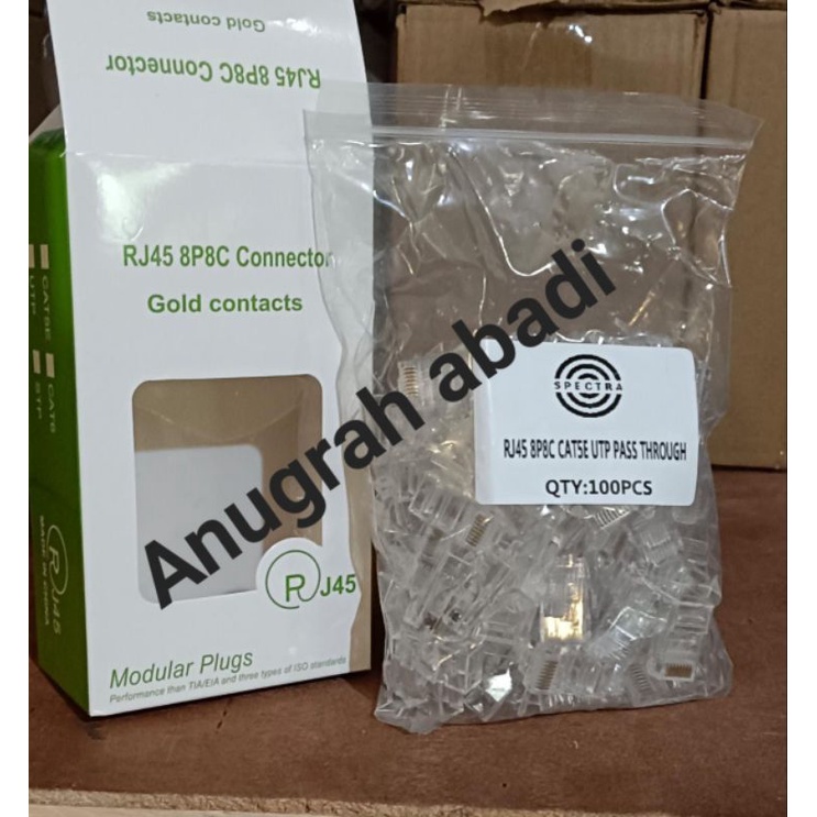 Jual pin konektor rg 45 anti gagal spectra | Shopee Indonesia