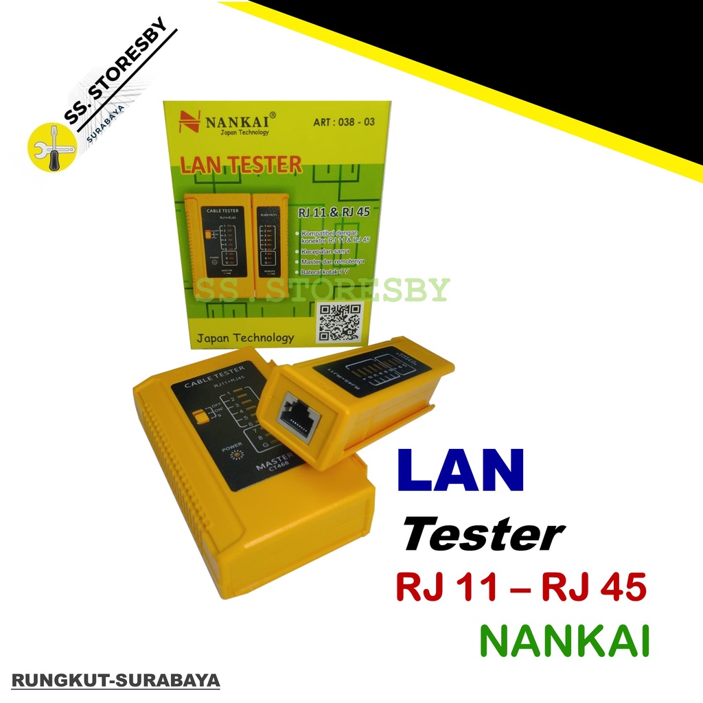 Jual ALAT TESTER KABEL LAN NANKAI TES KABEL JARINGAN KOMPUTER RJ45 ...
