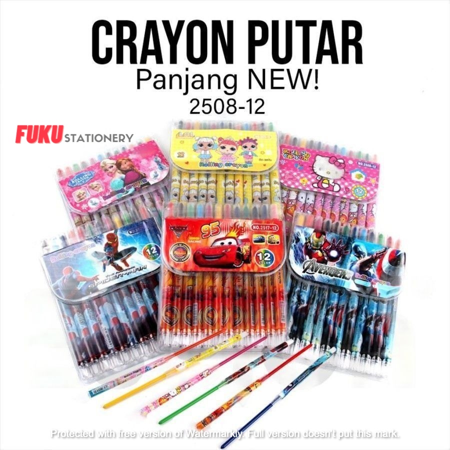 Jual Crayon putar PANJANG / Rolling Crayon / crayon putar | Shopee ...