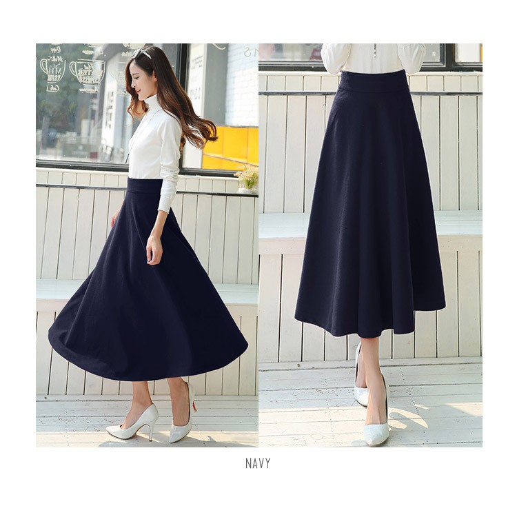 Jual KARAKOREA 830 Molly Maxi Flare Skirt Scuba Premium/Rok Panjang Rok ...