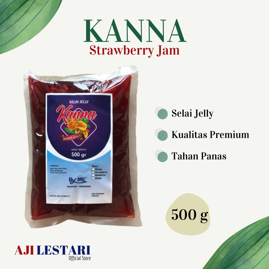 Jual KANNA Selai Jelly Premium 500 Gram Rasa Strawberry - Filling Jam ...