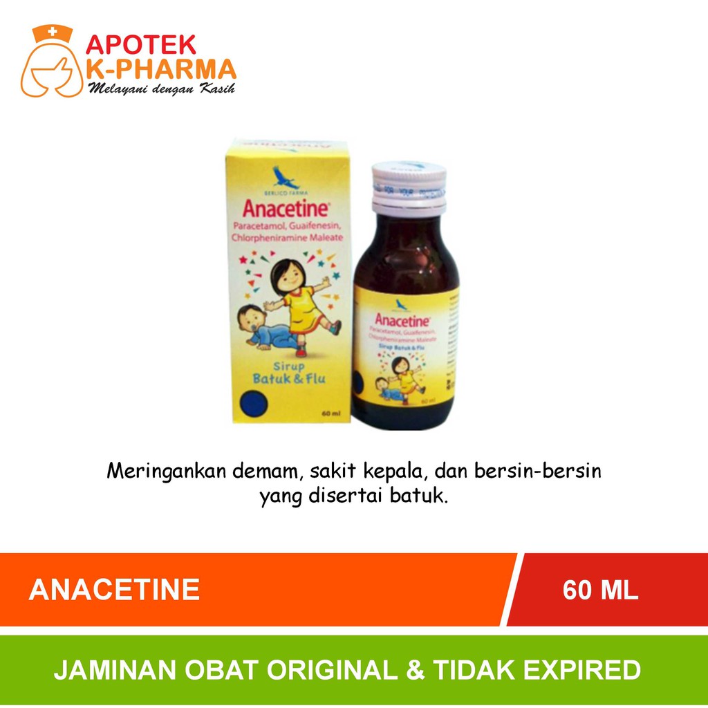 Jual Anacetine Sirup Isi 60ml Obat Original Berlico | Shopee Indonesia