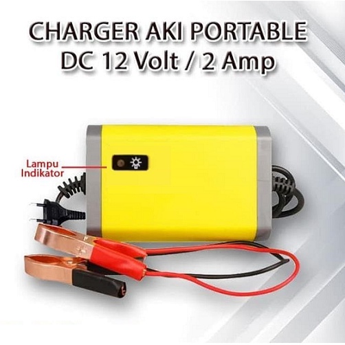 Jual Alat Cas Aki 12V 2A / Charger Aki Portable Car Truck Motorcycle ...