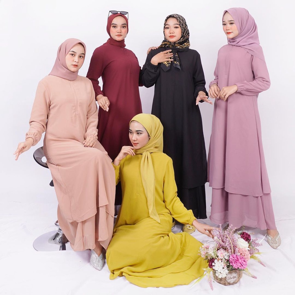Jual GAMIS MALAYSIA SERUTY POLOS /GAMIS TERBARU/GAMIS MUSLIMAH FULL ...