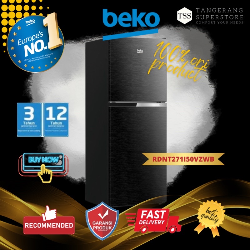 Jual BEKO KULKAS 2 PINTU RDNT271I50VZWB NEO FROST PROSMART INVERTER ...