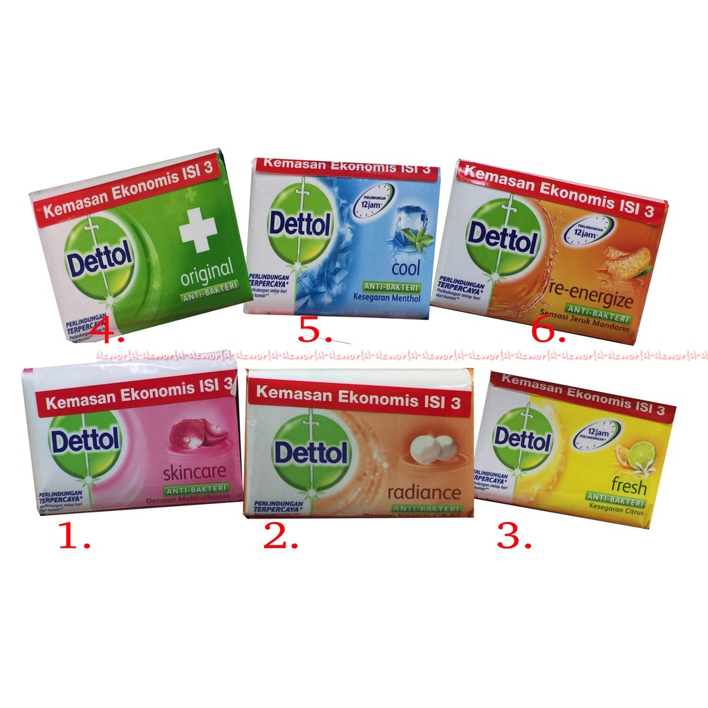 Jual Dettol 3pcs Sabun Mandi Radiance Kemasan Ekonomis isi 3pcs 65ml ...