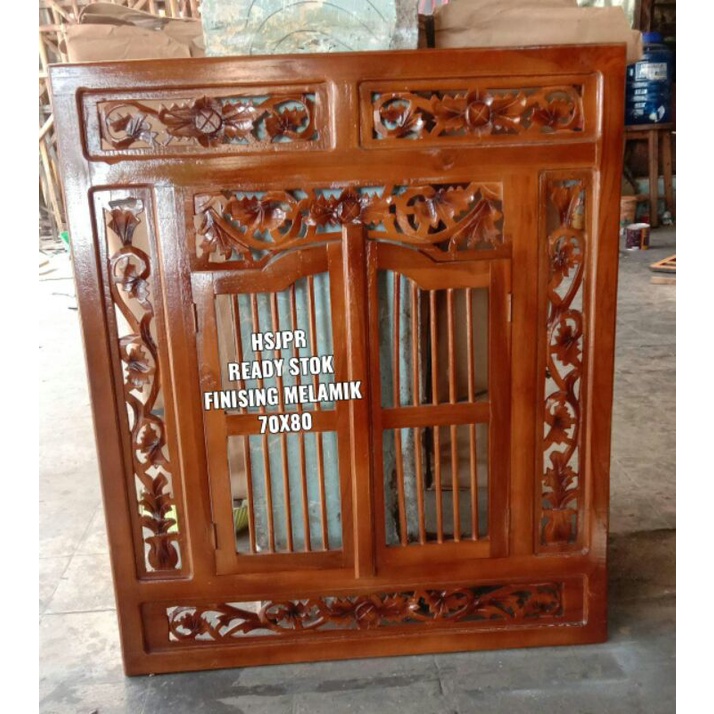 Jual READY STOK cermin tembok/ krepyak kayu jati 70x90 (packing FREE ...