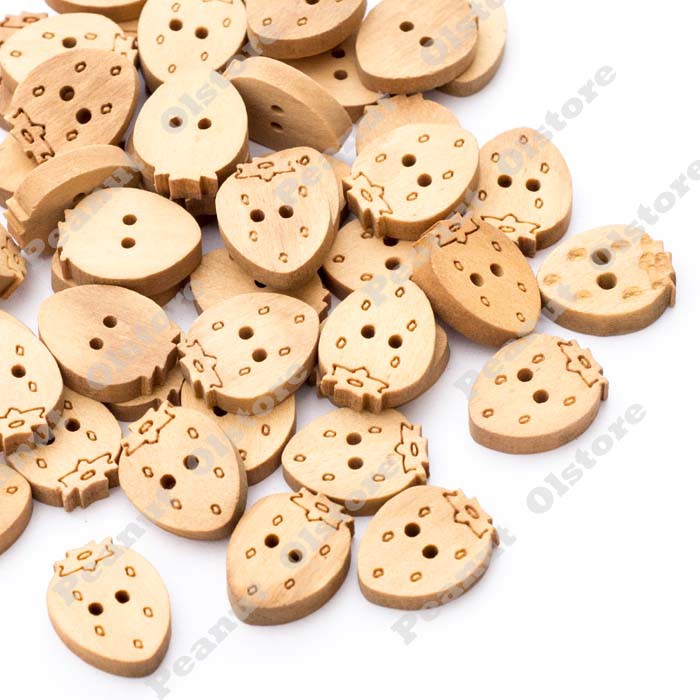 Jual Kancing kayu strawberry polos kecil | Shopee Indonesia