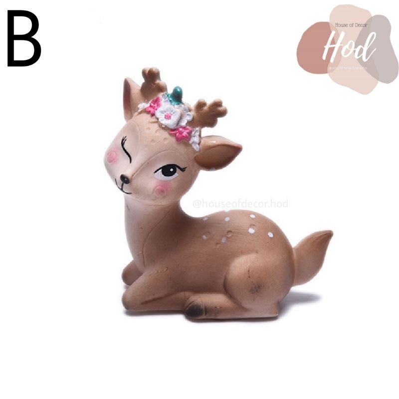 Jual Topper Flower Deer Hiasan Kue Ulang Tahun Ornamen Bentuk Rusa ...