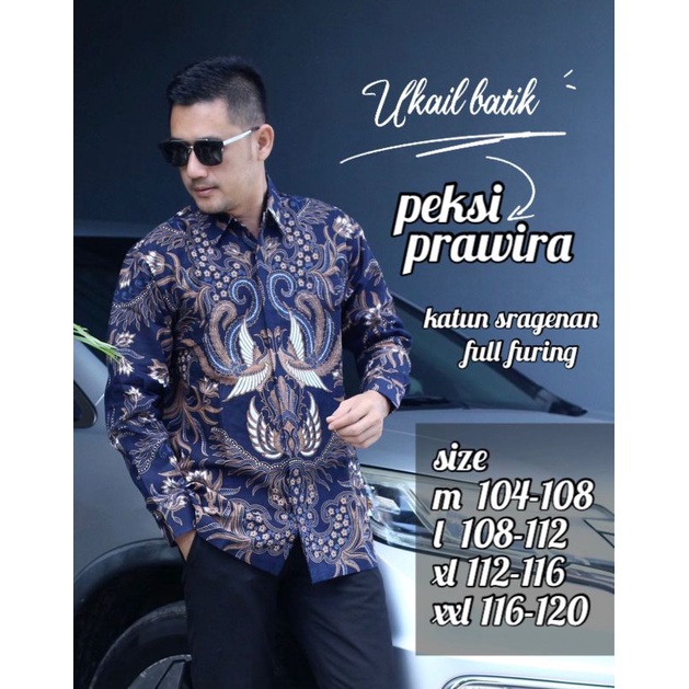 Jual KEMEJA BATIK SOLO GURDO MANUK PEKSI SEMULUR PRAWIRA SEMULUR HITAM ...