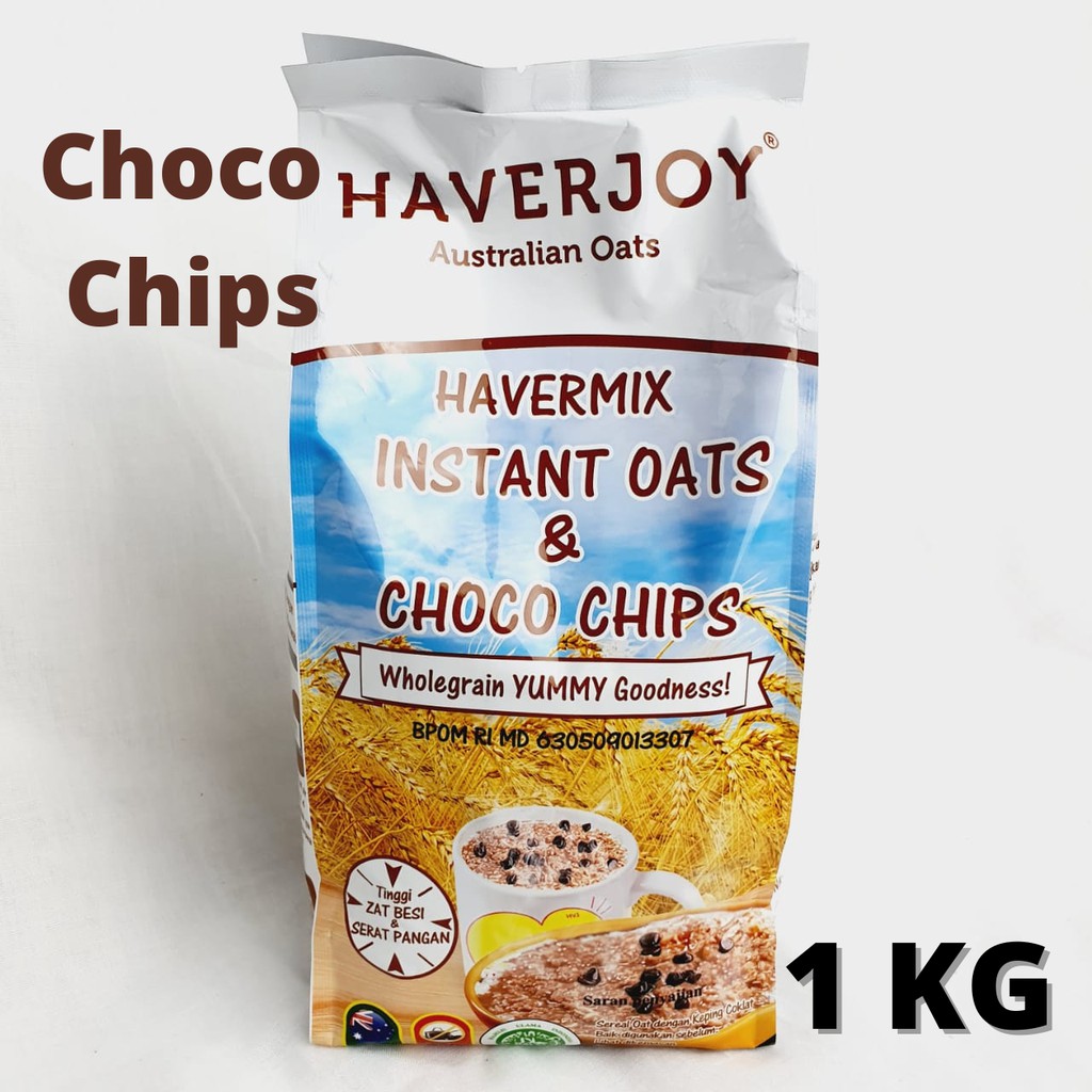 Jual Haverjoy CHOCO CHIPS 1 KG Havermix Oats Sereal Cereal Sehat Diet 1 ...