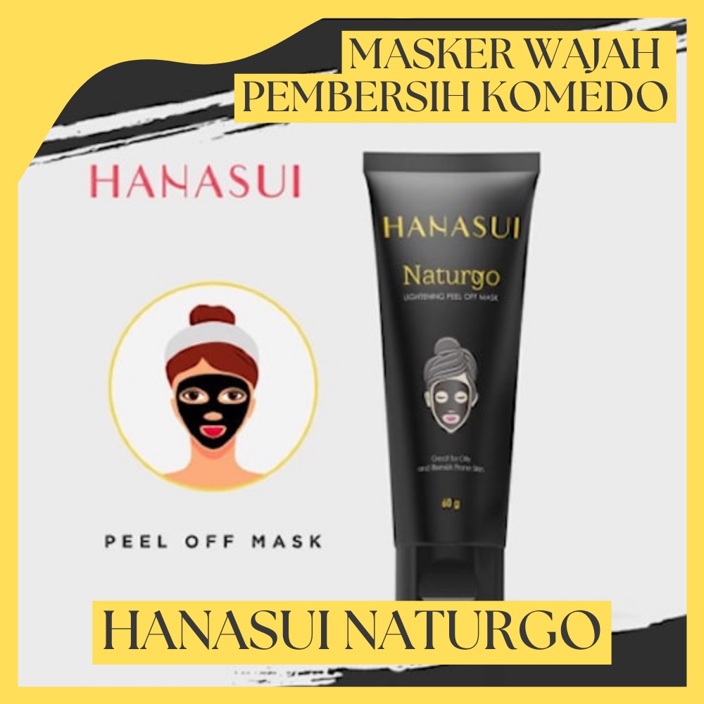 Jual Masker Wajah Atau Muka Hanasui Naturgo Peel Off Mask Black Tube