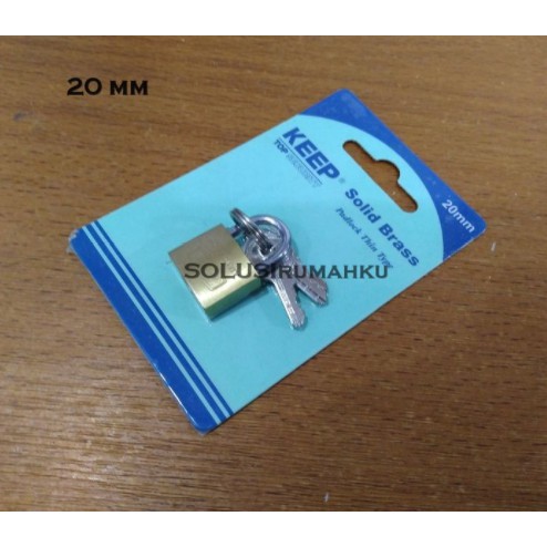 Jual Kunci Gembok Kuningan KEEP 20 mm / Gembok Kecil | Shopee Indonesia