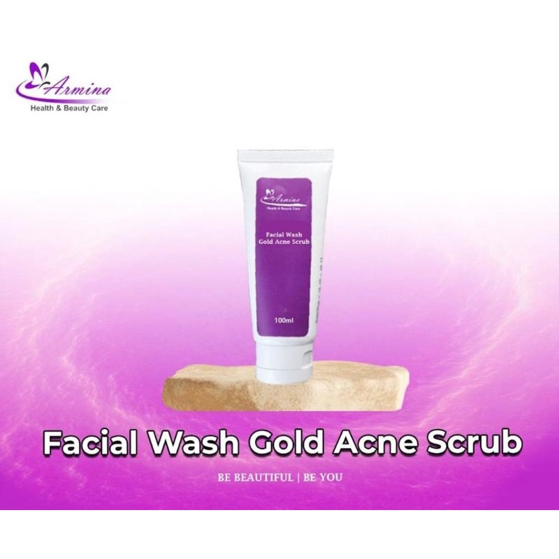Jual ARMINA FACE WASH GOLD ACNE SCRUB | Shopee Indonesia