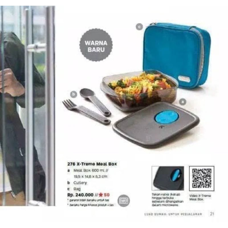 Jual X treme meal box Tupperware / kotak makan set kantor / tempat ...