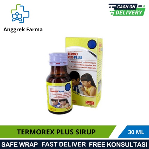Jual TERMOREX PLUS SIRUP/OBAT BATUK PILEK ANAK/DAPAT MENGURANGI DEMAM ...