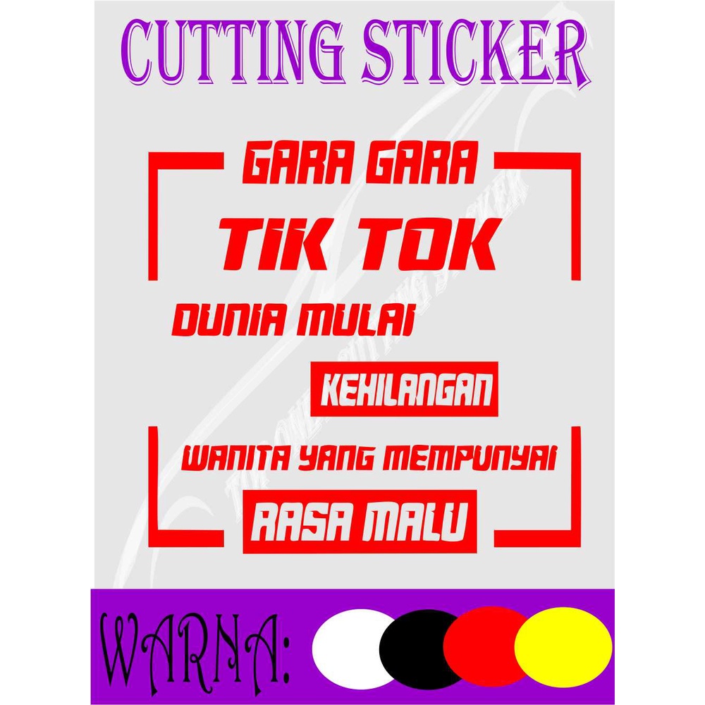 Jual stiker kaca kata gara-gara tiktok samping stiker kata2 truk ... Jual stiker kaca kata gara-gara tiktok samping stiker kata2 truk ...