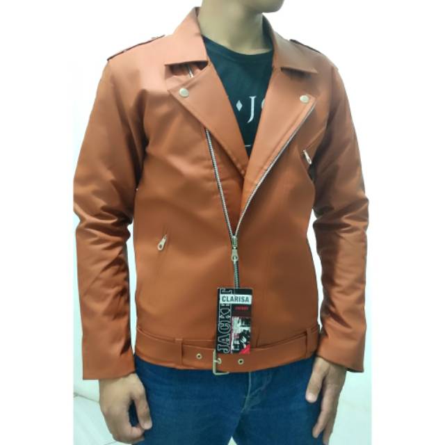 Jual Jaket Rider Pria Biker Semi Kulit Oskar Karlit Rocker | Shopee ...