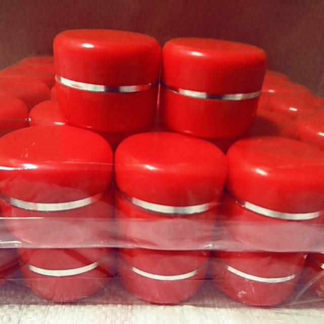 Jual pot crem kosmetik merah 12,5 gram (isi 25 pcs) | Shopee Indonesia