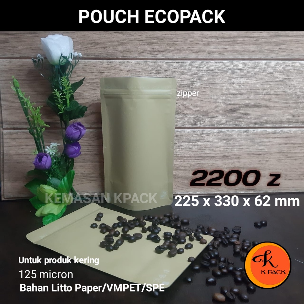 Jual Kemasan Standing Pouch ECOPACK 2kg Zipper | Shopee Indonesia