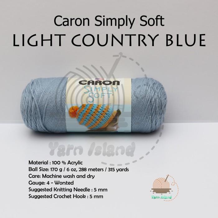 Jual Benang Caron Simply Soft Warna Light Country Blue ( Benang Rajut ...