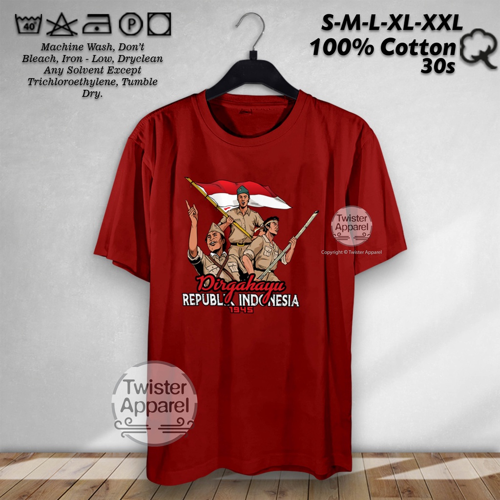 Jual Kaos Agustus 77 Dirgahayu Republik Indonesia Pahlawan Perjuangan Baju Panitia Kemerdekaan ...