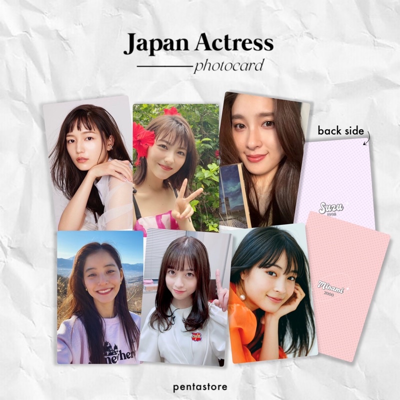 Jual Japan Actress Photocard ⋆ Mei Nagano Tao Tsuchiya Minami Hamabe Suzu Hirose Kanna Hashimoto ...