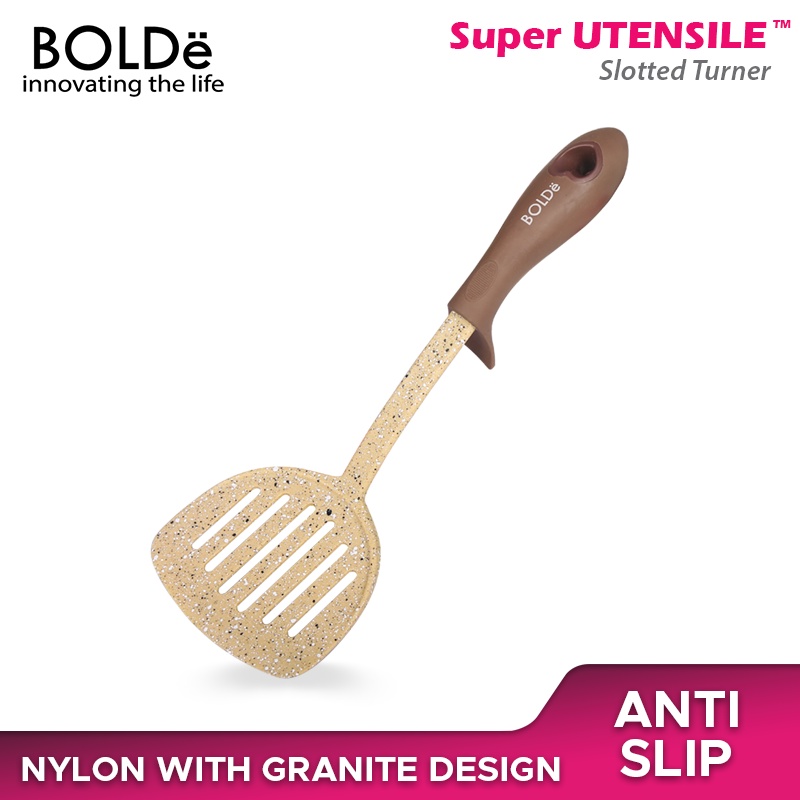 Jual Super UTENSILE BOLDe Granite Series Slotted Turner Beige | Shopee ...