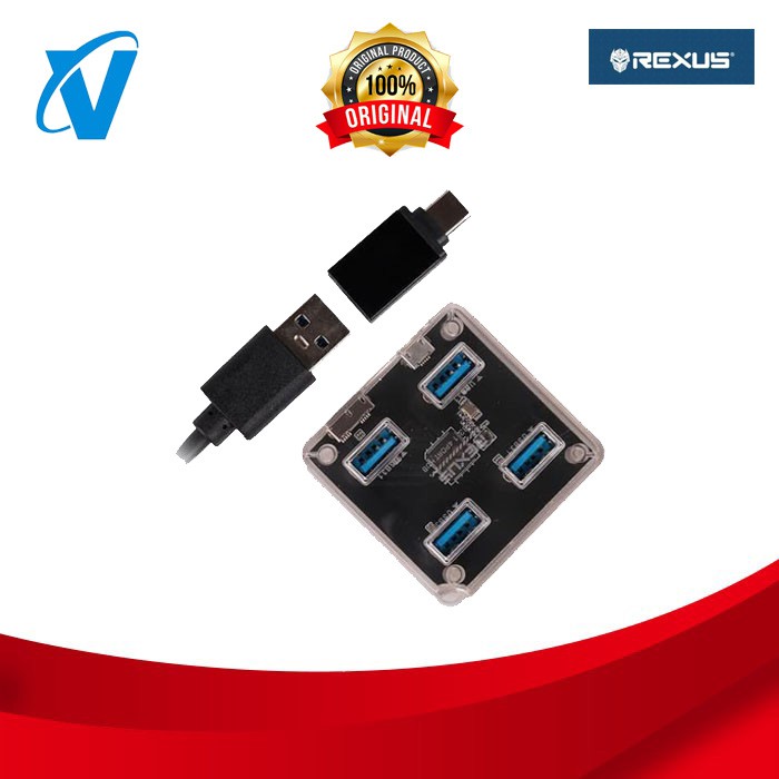 Jual Rexus USB Hub 3.1 H331 4 Port + Converter Type C | Shopee Indonesia