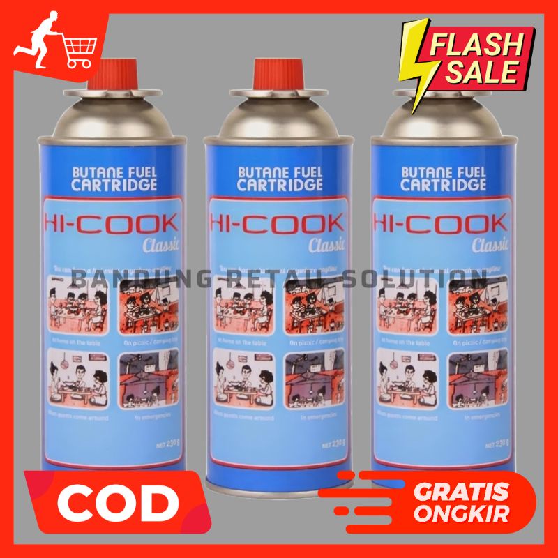 Jual Gas Kompor Portable Hi Cook 100% Original Resmi 230 Gram Gas ...