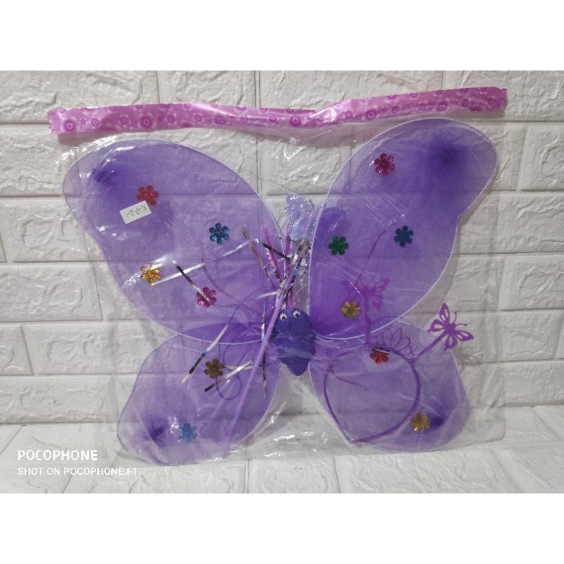 Jual SAYAP KUPU2 LAMPU MAINAN ANAK / SAYAP BANDO TONGKAT | Shopee Indonesia