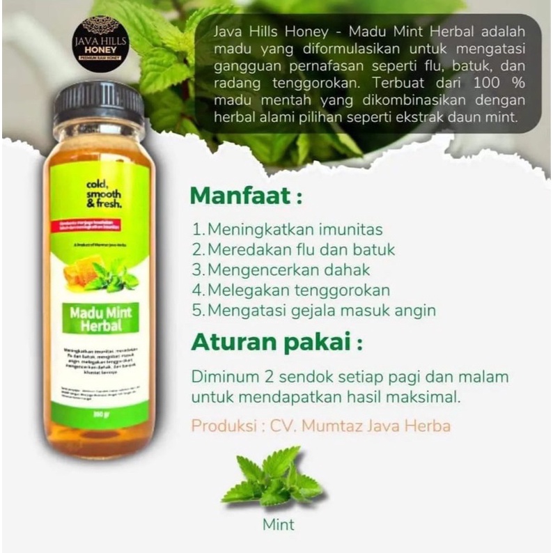 Jual Javahills honey varian mint | Shopee Indonesia