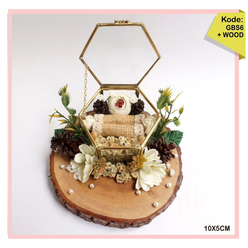 Jual RING BOX HARUMI | KOTAK CINCIN TERARIUM HEXAGONAL | LAMARAN NIKAH ...