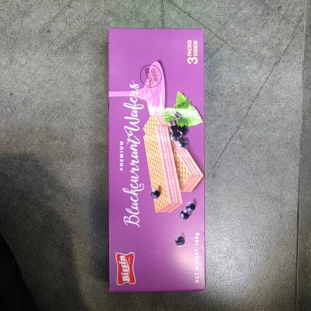 Jual bissin blackcurrant wafers 100gr | Shopee Indonesia