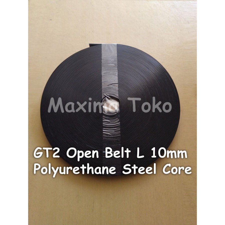 Jual GT2 Timing Belt Open Loop PU Polyurethane Steel Core Lebar 10mm ...