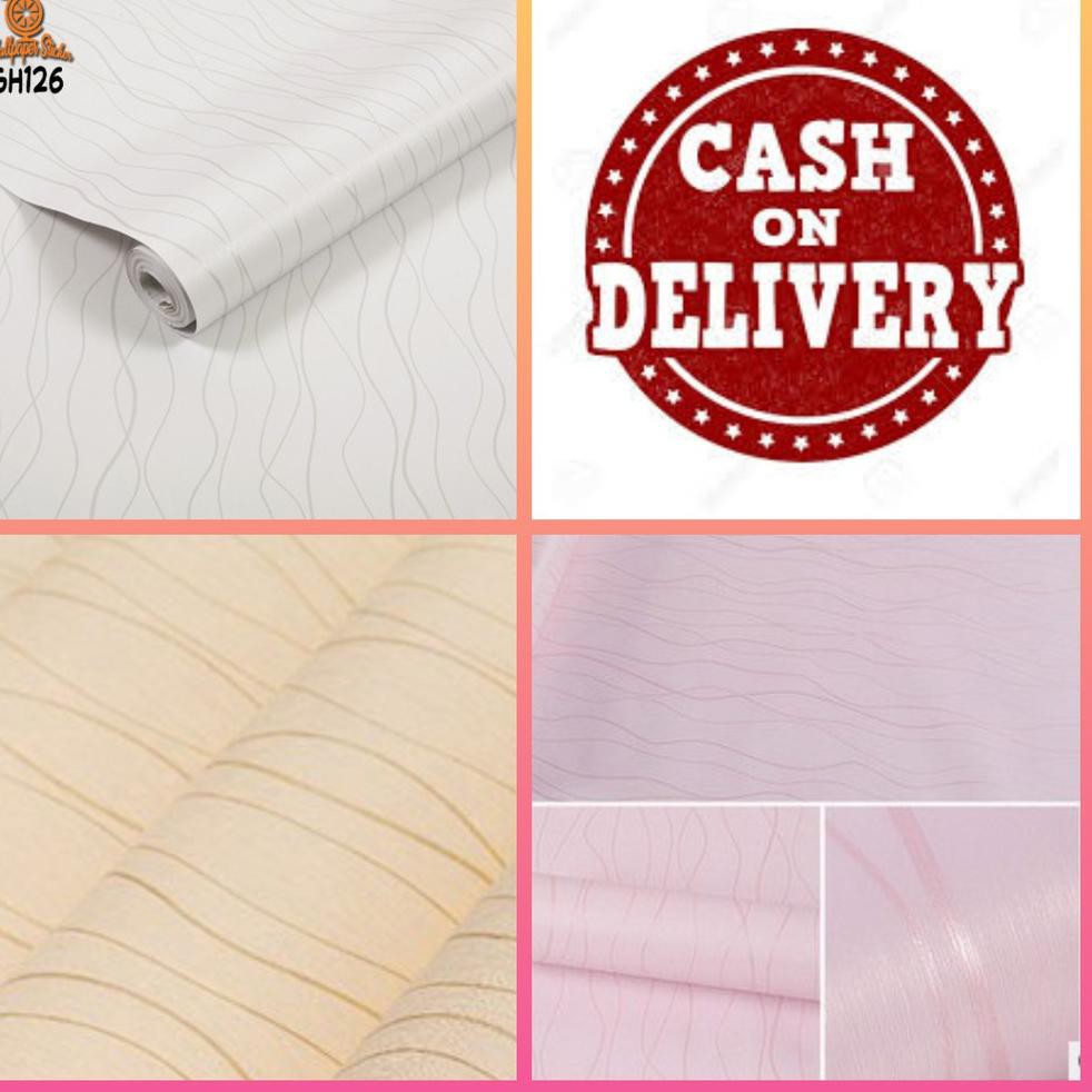 Jual TERMURAH! WALLPAPER STICKER DINDING GARIS GELOMBANG COKLAT (KODE 2817) | Shopee Indonesia