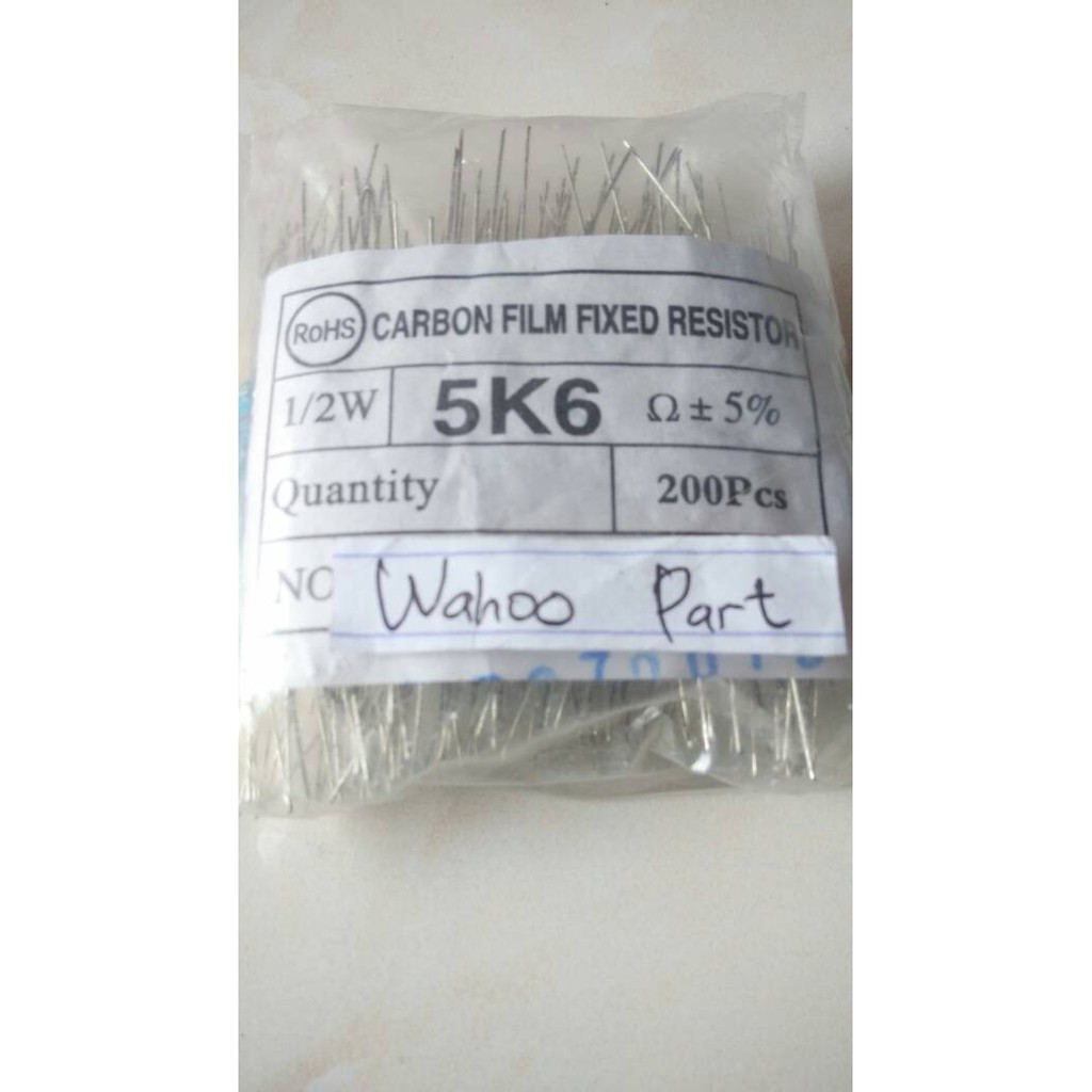 Jual Resistor 5K6 1/2what 5% isi 100 pcs | Shopee Indonesia