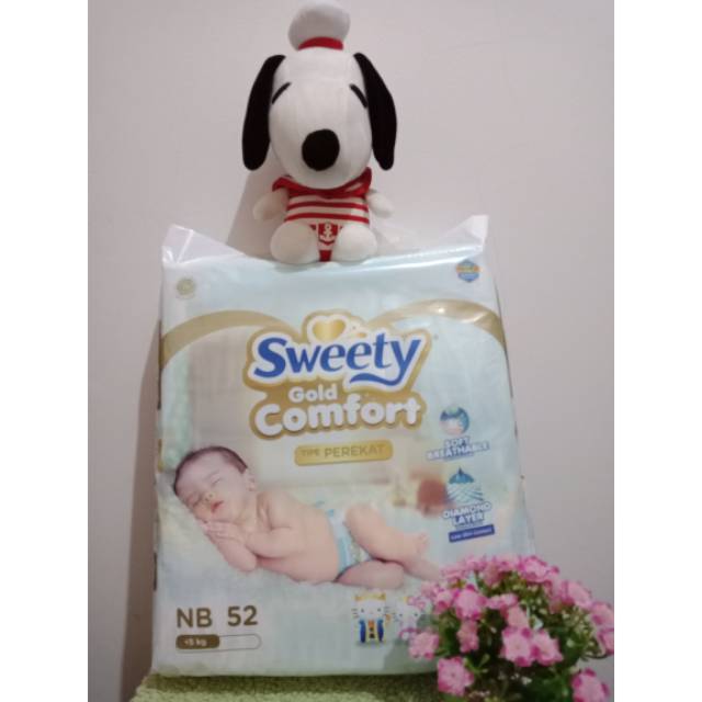 Jual Sweety NewBorn Gold Comfort NB52/S50 (Sweety Perekat) | Shopee ...