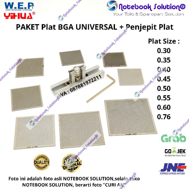 Jual PAKET PLAT BGA UNIVERSAL & Penjepit Plat BGA DIRECT untuk CHIPSET ...