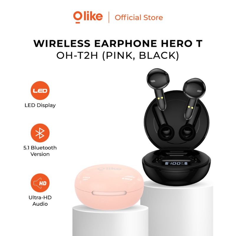 Jual Olike - OH T2H Hero-T TWS Bluetooth 5.1 Earphone Ultra HD Audio ...