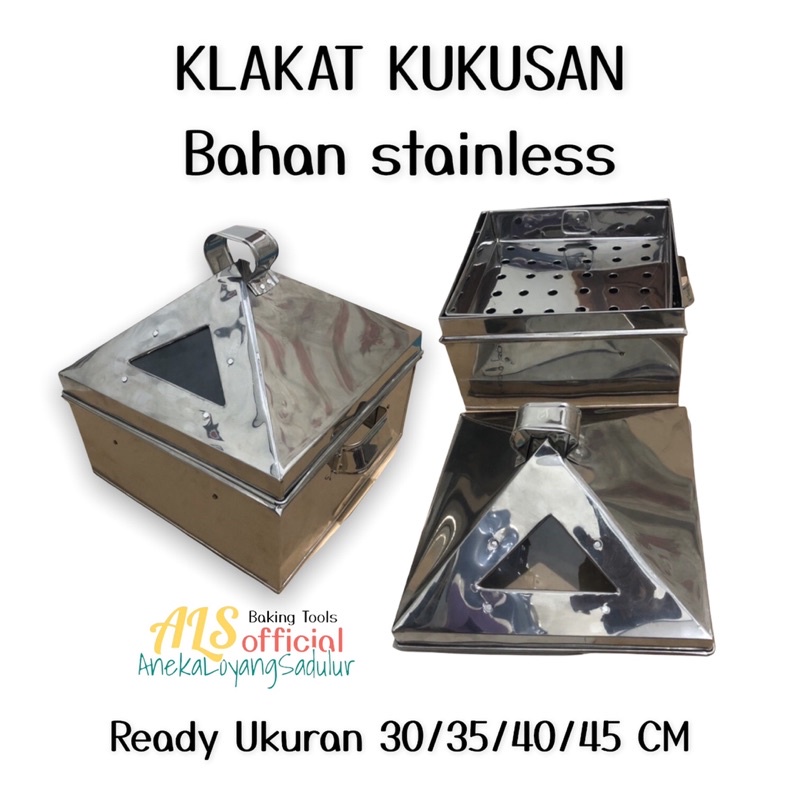 Jual klakat/kalakat kukusan dimsum kotak stainless 1 SUSUN ukuran 30/35 ...