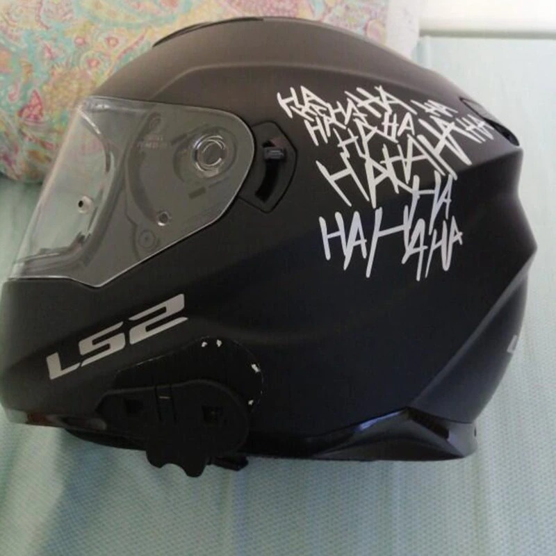 Jual Cutting Stiker Lucu Sepeda Motor Helm Stiker Hahaha Jenis Sepeda ...