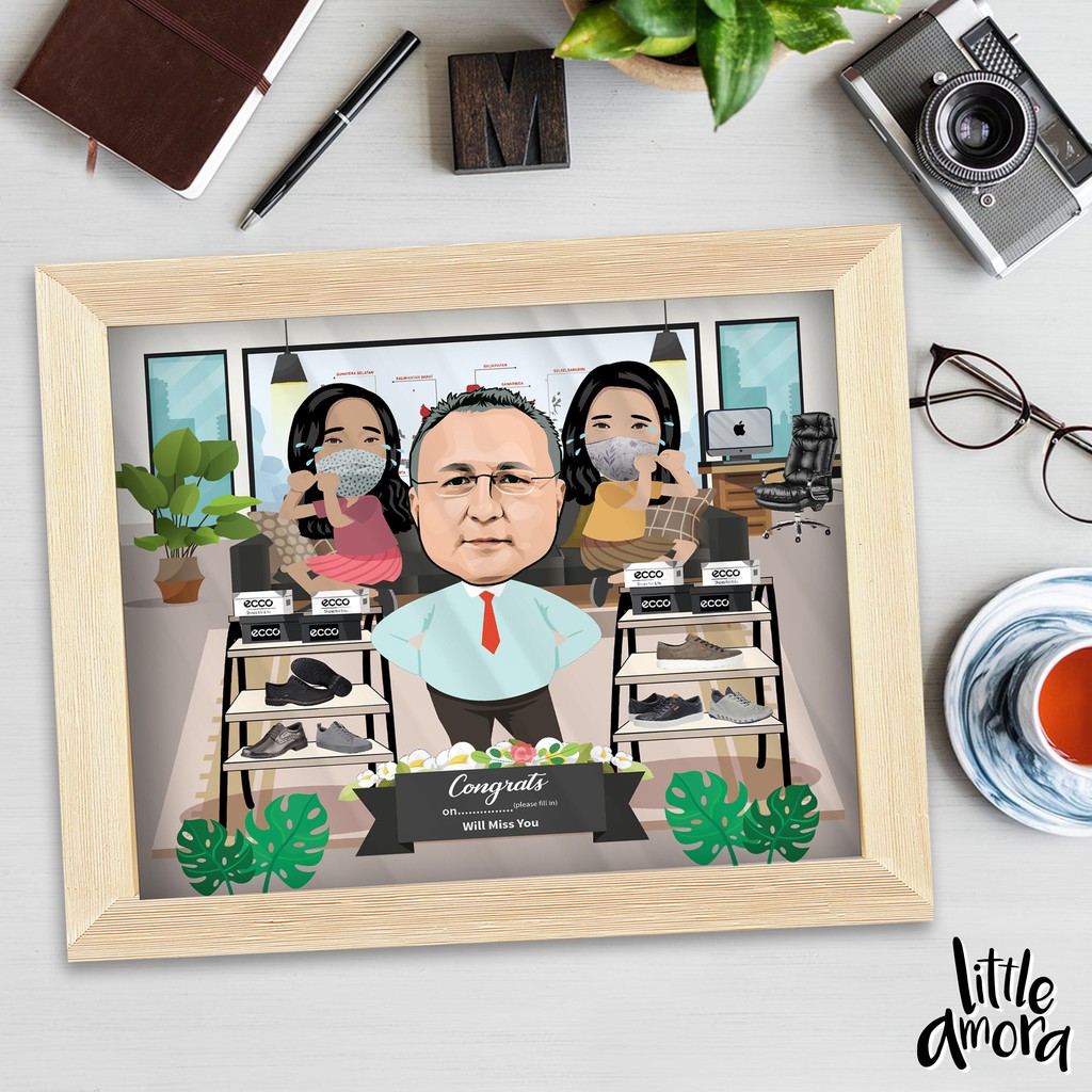 Jual 2D Frame 15x20cm (6R) NON POP UP karikatur scrapframe hadiah ...