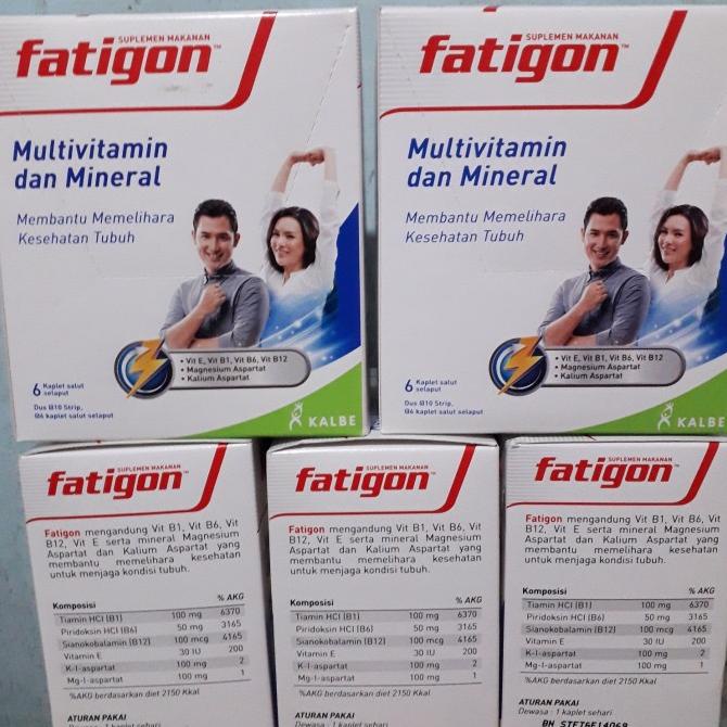 Jual ^%^%^%^%] Fatigon putih ( 1 box isi 10 strip @ 6 kaplet ) | Shopee ...
