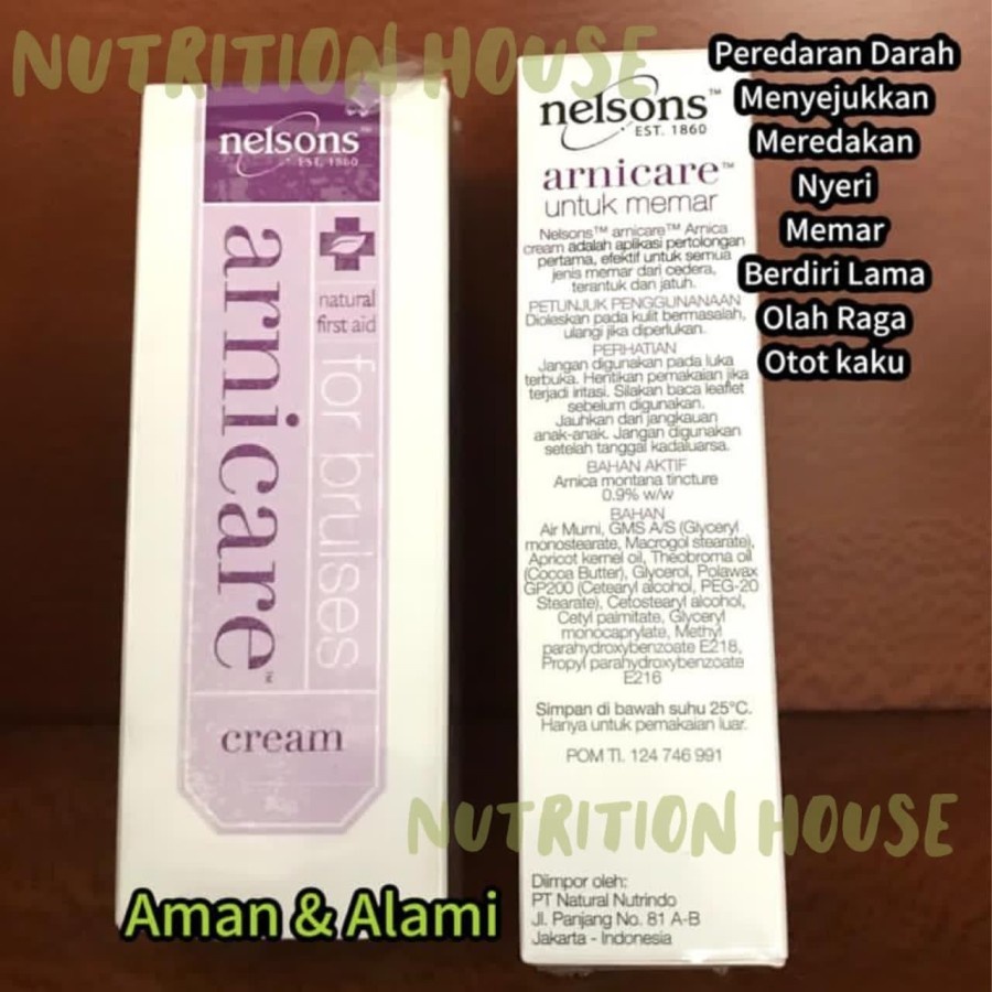 Jual Nelsons Krim Arnicare Arnica Cream Sakit Memar Otot Pegal Nyeri ...