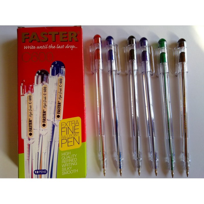 Jual PULPEN FASTER C600 / C 600 / BALLPOINT / BOLPEN / PEN | Shopee ...