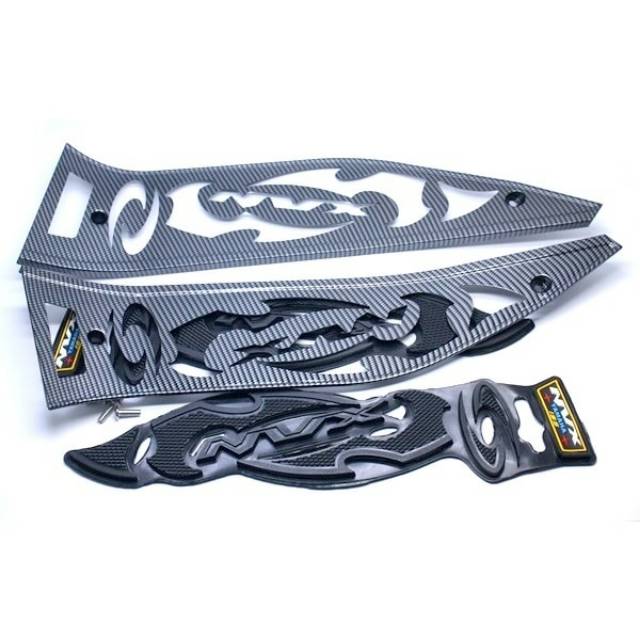 Jual KARPET STAINLESS AEROX 155 BLACK CARBON | Shopee Indonesia