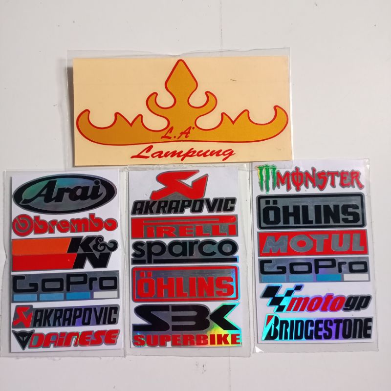 Jual Stiker Cutting Motul GoPro Motogp Bridgestone Arai Superbike Siger ...