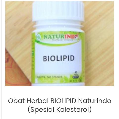 Jual Obat Herbal BIOLIPID Naturindo (Spesial Kolesterol) | Shopee Indonesia