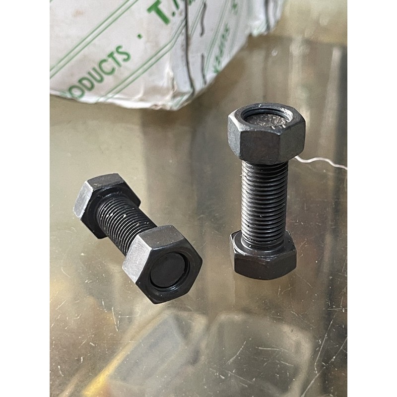 Jual BAUT MUR BAJA M12 x 35 P1.25 - BAUT MUR BAJA HITAM KUNCI 17 PJG 3.5 CM - DRAT HALUS UNF ...